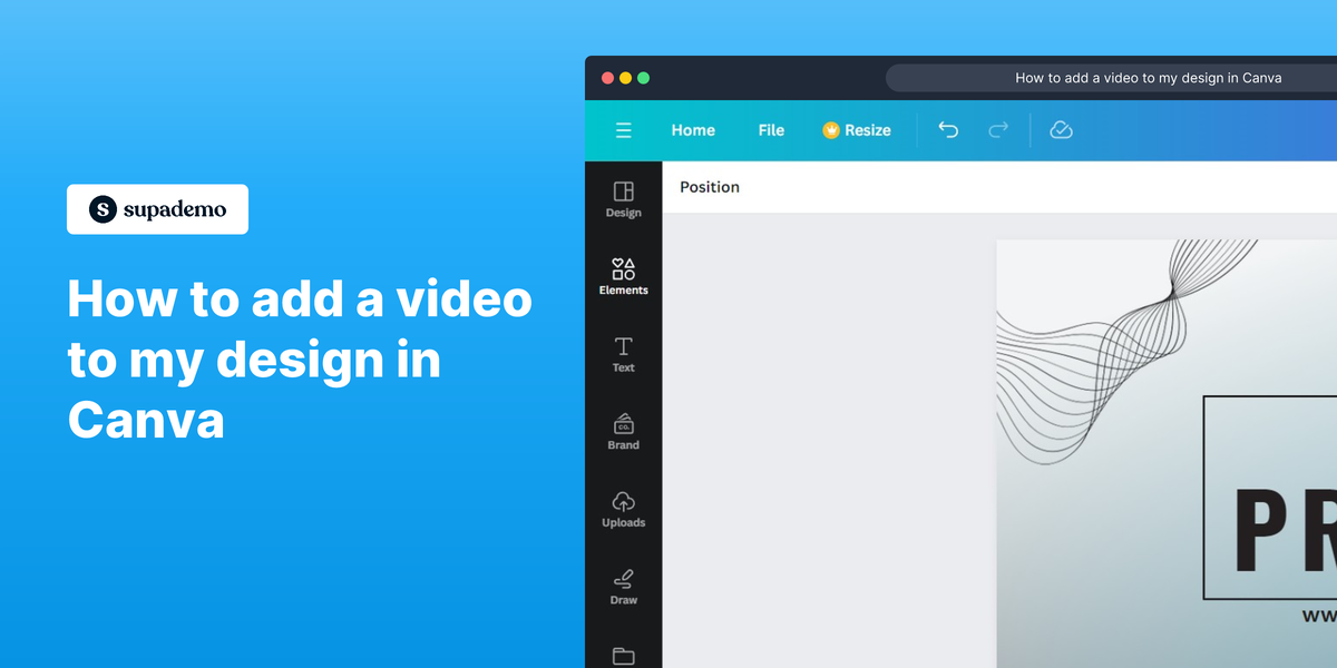 How to add a video to my design in Canva