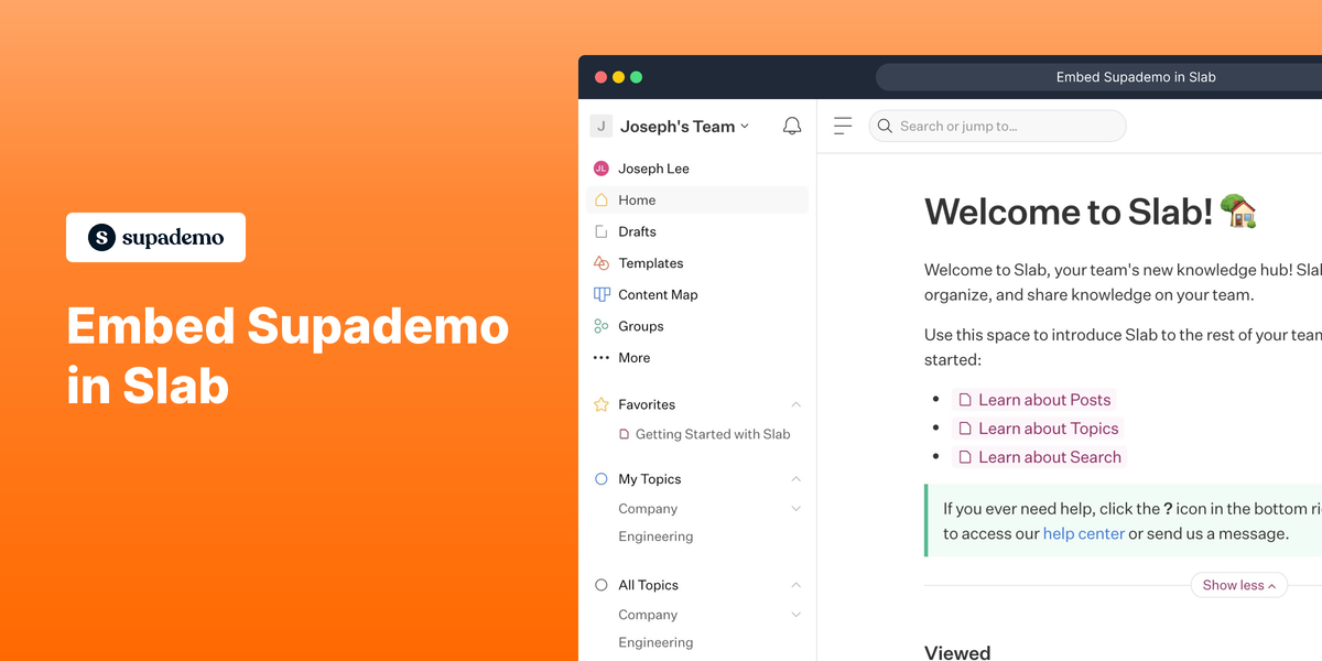 Embed Supademo in Slab