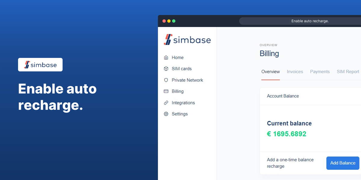 Enable auto recharge.
