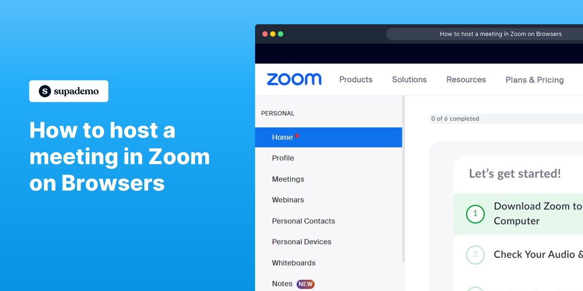 How to host a meeting in Zoom on Browsers