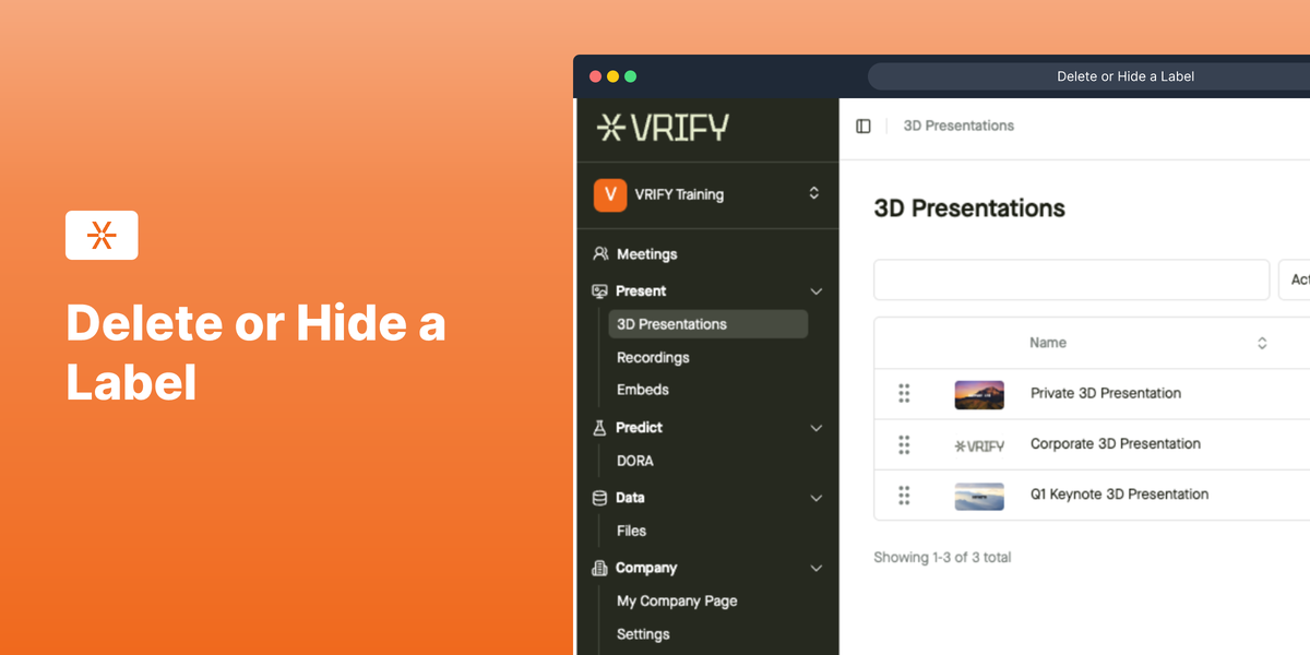 Delete or Hide a Label in Deck Editor