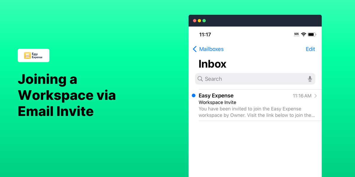 Joining a Workspace via Email Invite