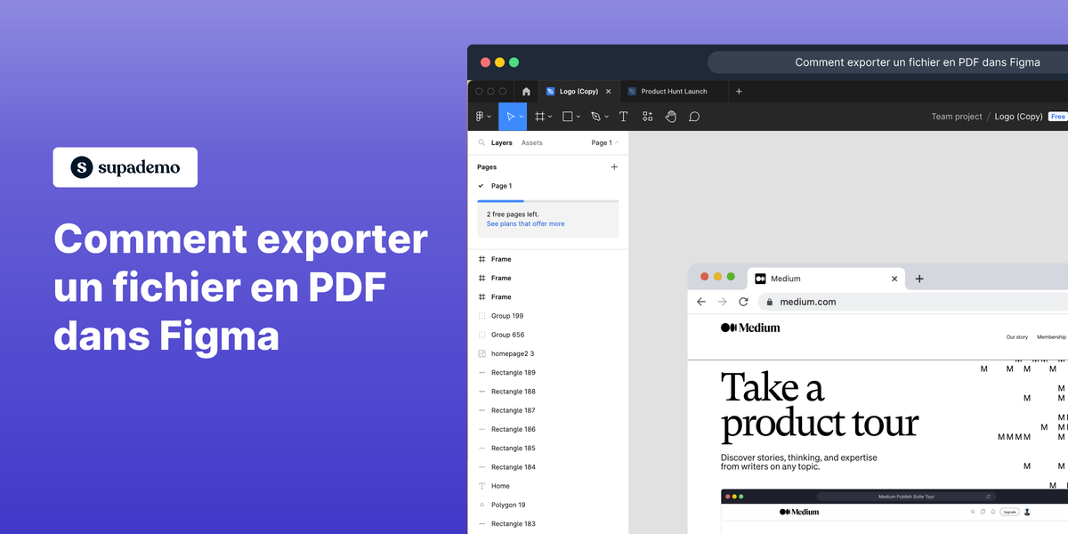 Comment exporter un fichier en PDF dans Figma