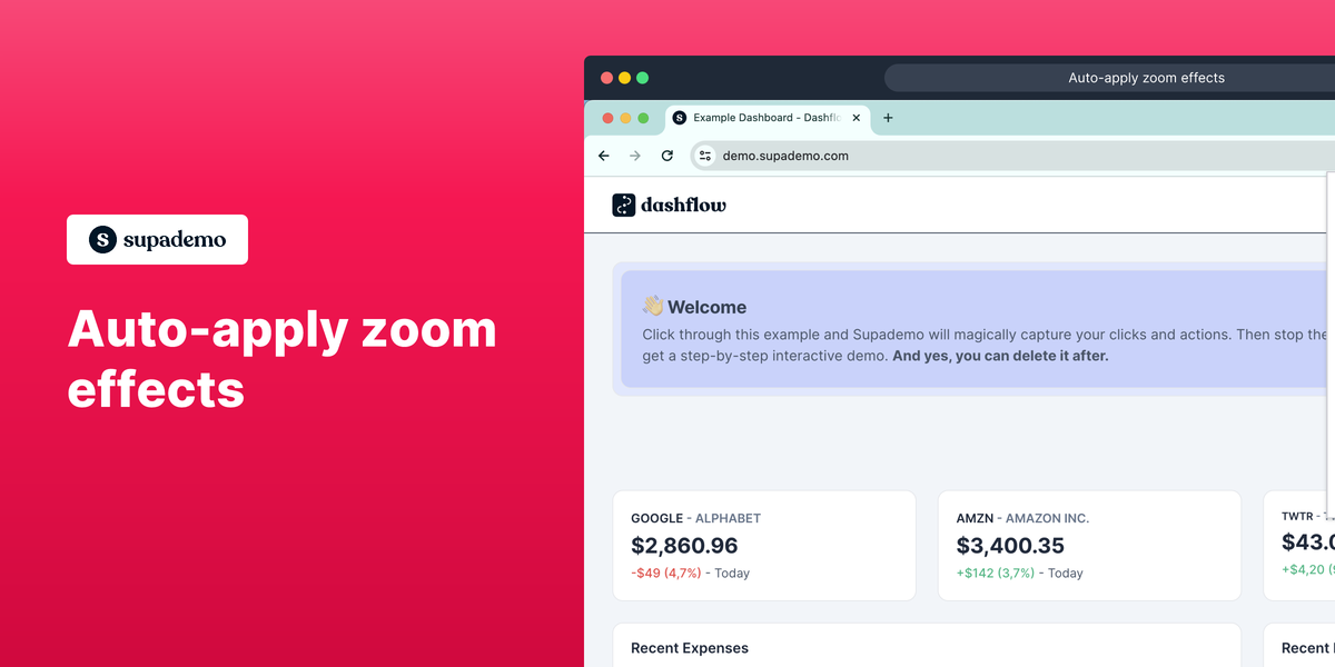 Auto-apply zoom effects