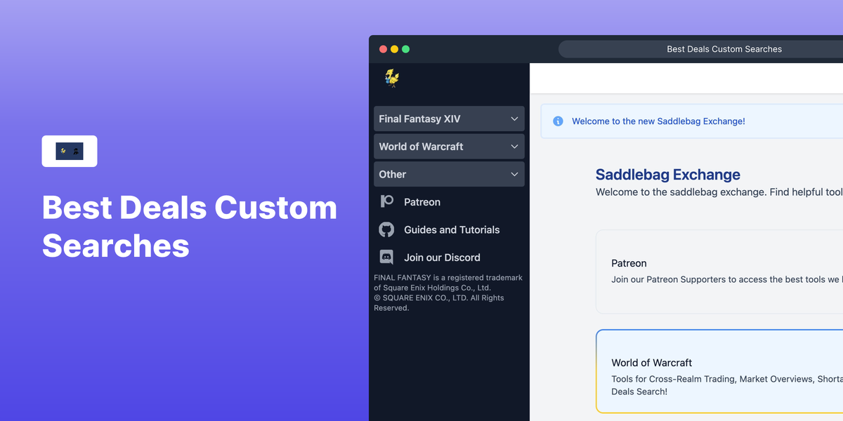 Best Deals Custom Searches