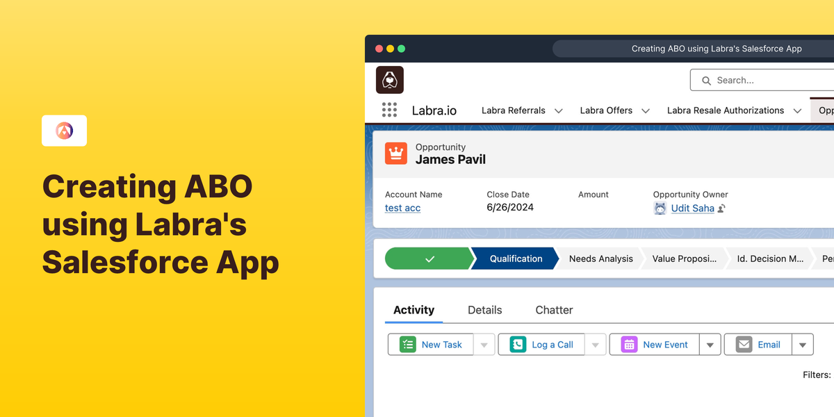 Creating ABO using Labra's Salesforce App