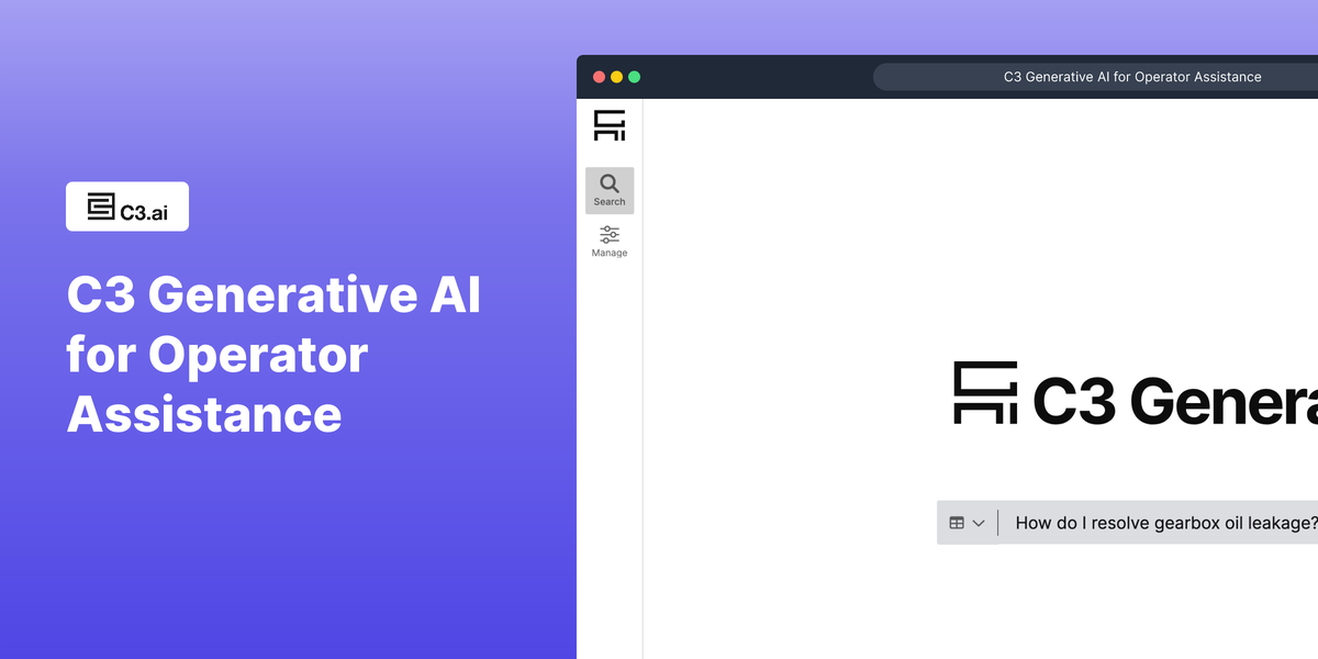 C3 Generative AI for Operator Assistance
