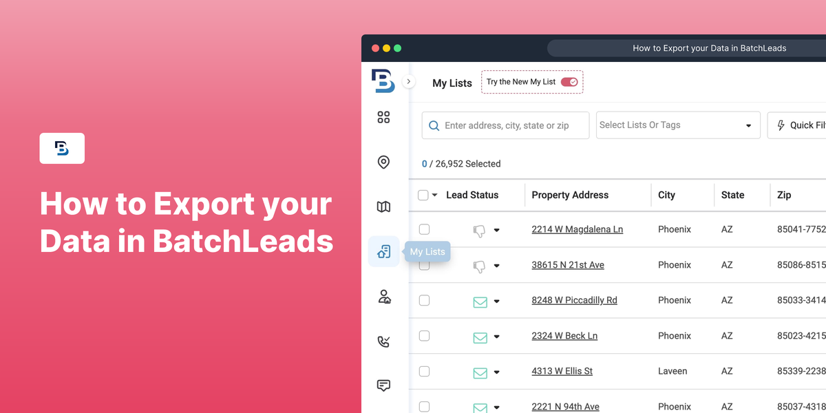 How to Export your Data in BatchLeads
