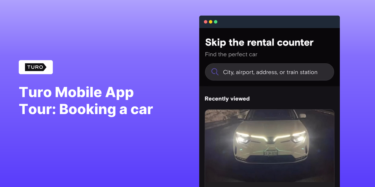 Turo Mobile App Tour: Booking a car