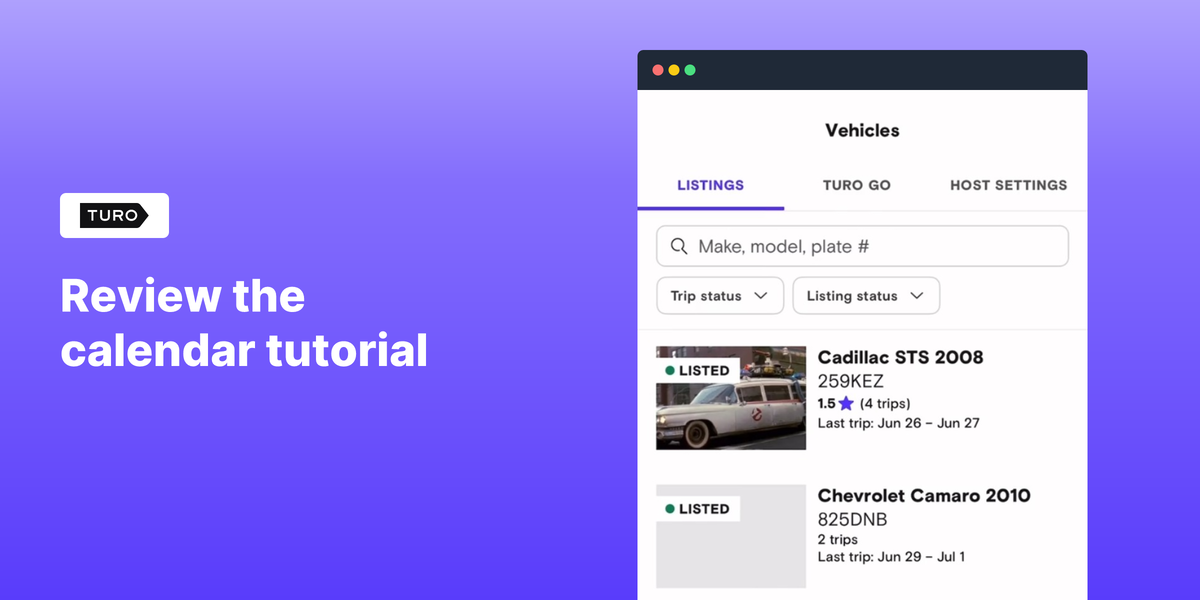Review the calendar tutorial