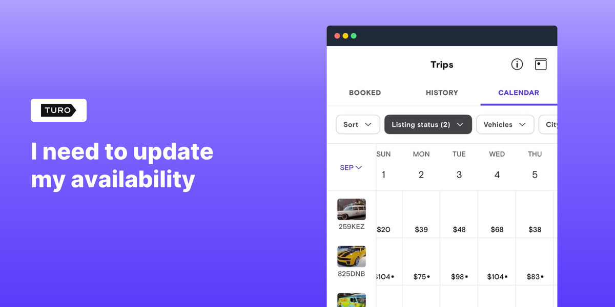 I need to update my availability