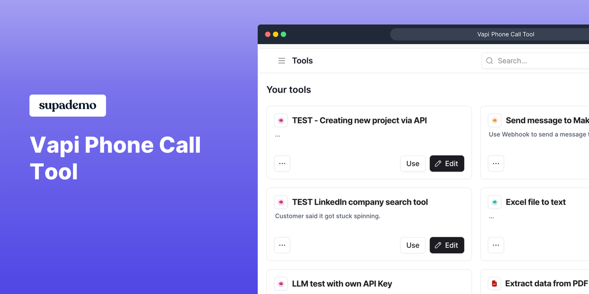 Vapi Phone Call Tool