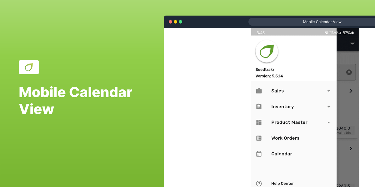 Mobile Calendar View