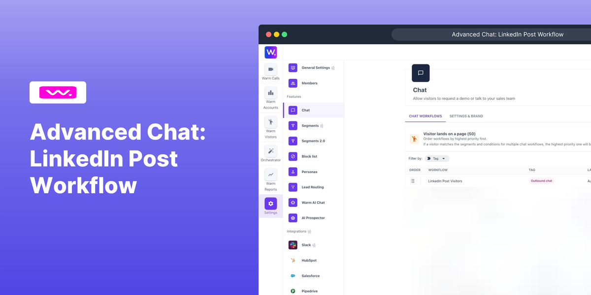 Advanced Chat: LinkedIn Post Workflow