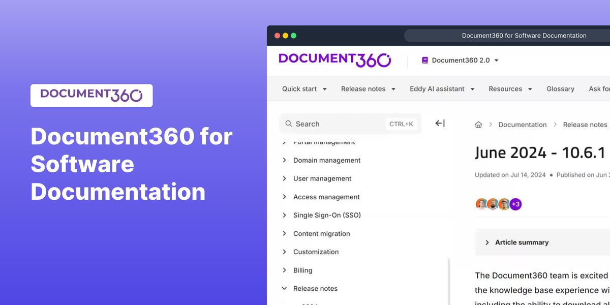 Document360 for Software Documentation