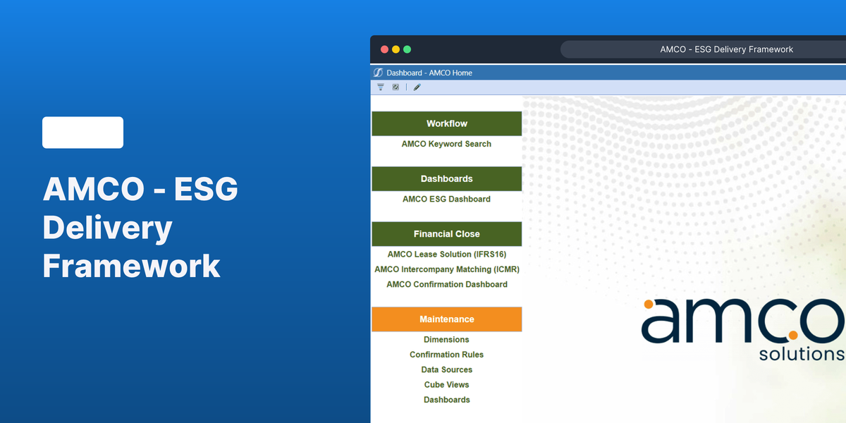 AMCO - ESG Delivery Framework