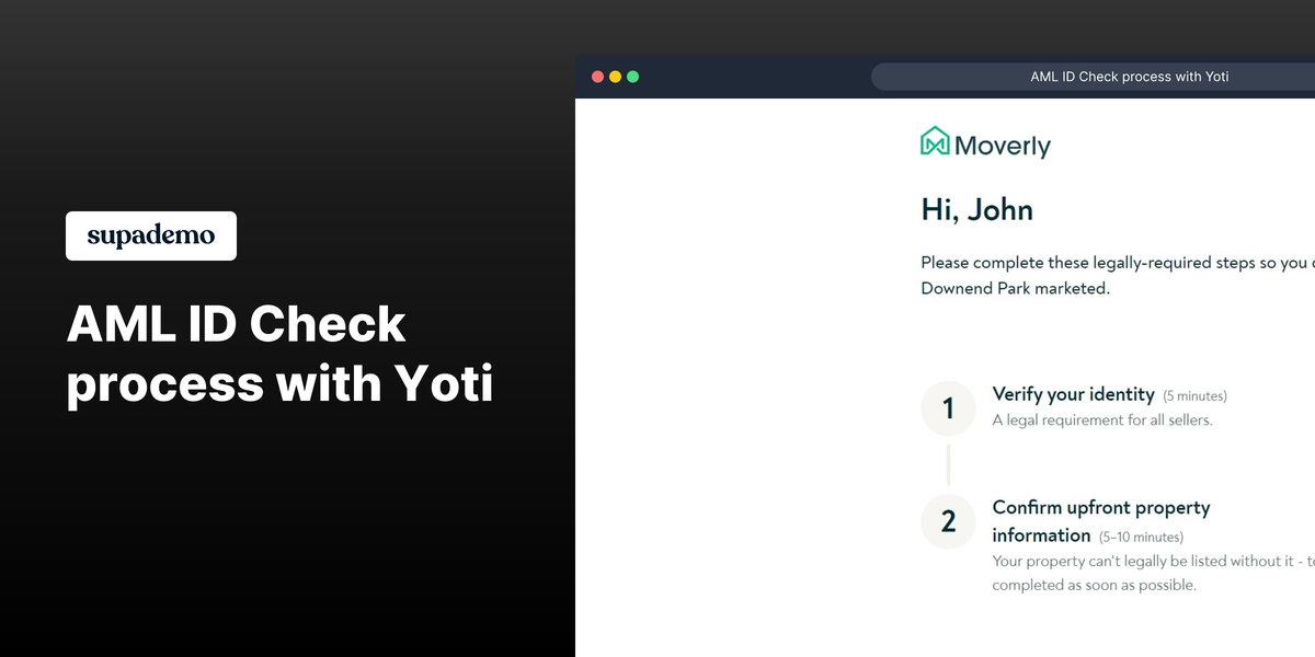 AML ID Check process with Yoti