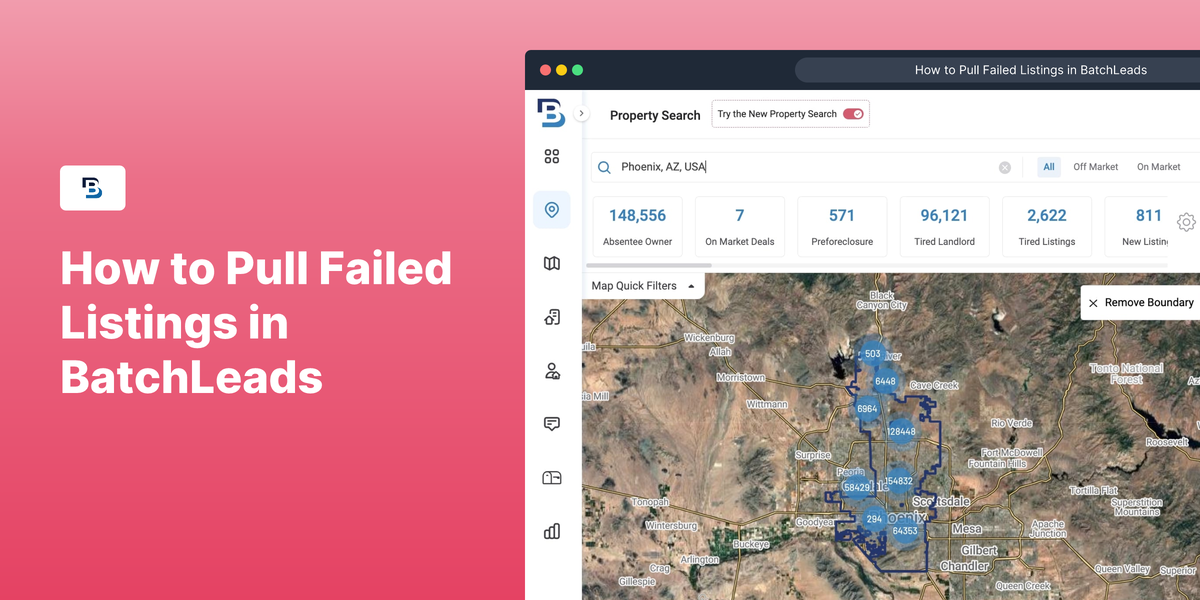How to Pull Failed Listings in BatchLeads