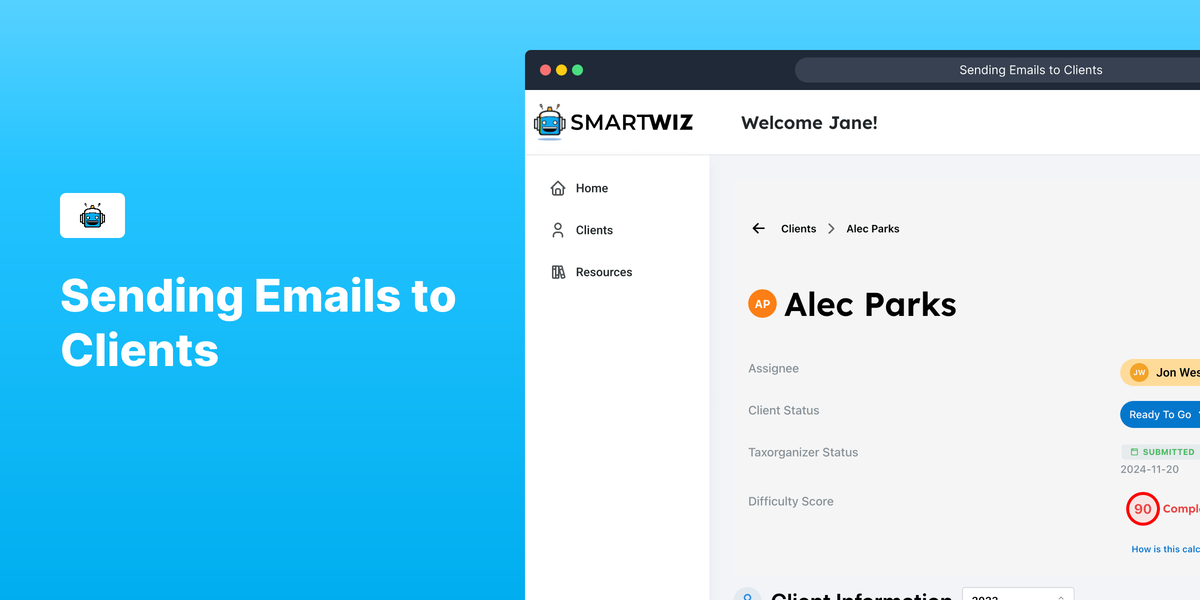 Sending Emails to Clients