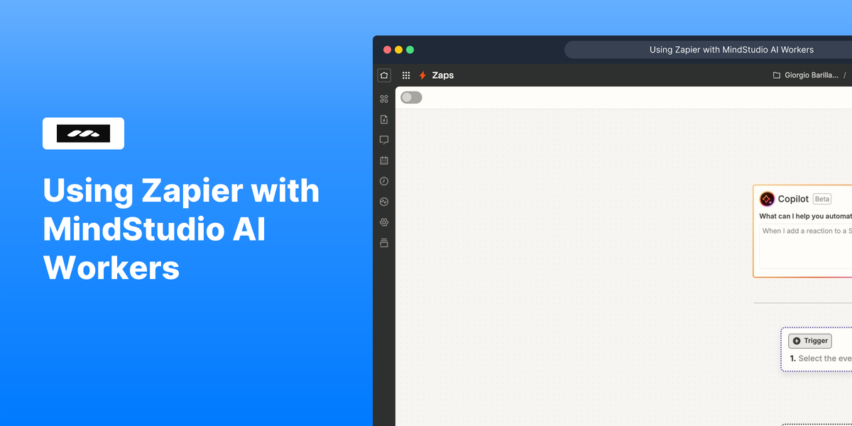 Using Zapier with MindStudio AI Workers