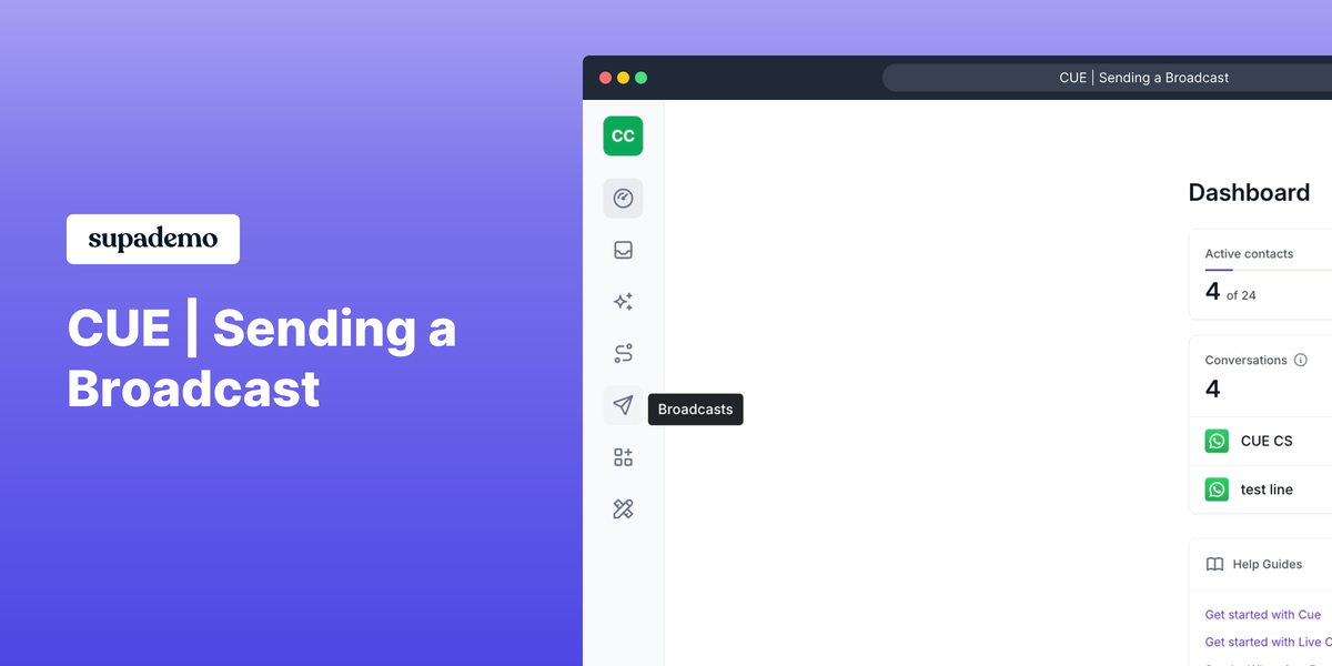 CUE | Sending a Broadcast