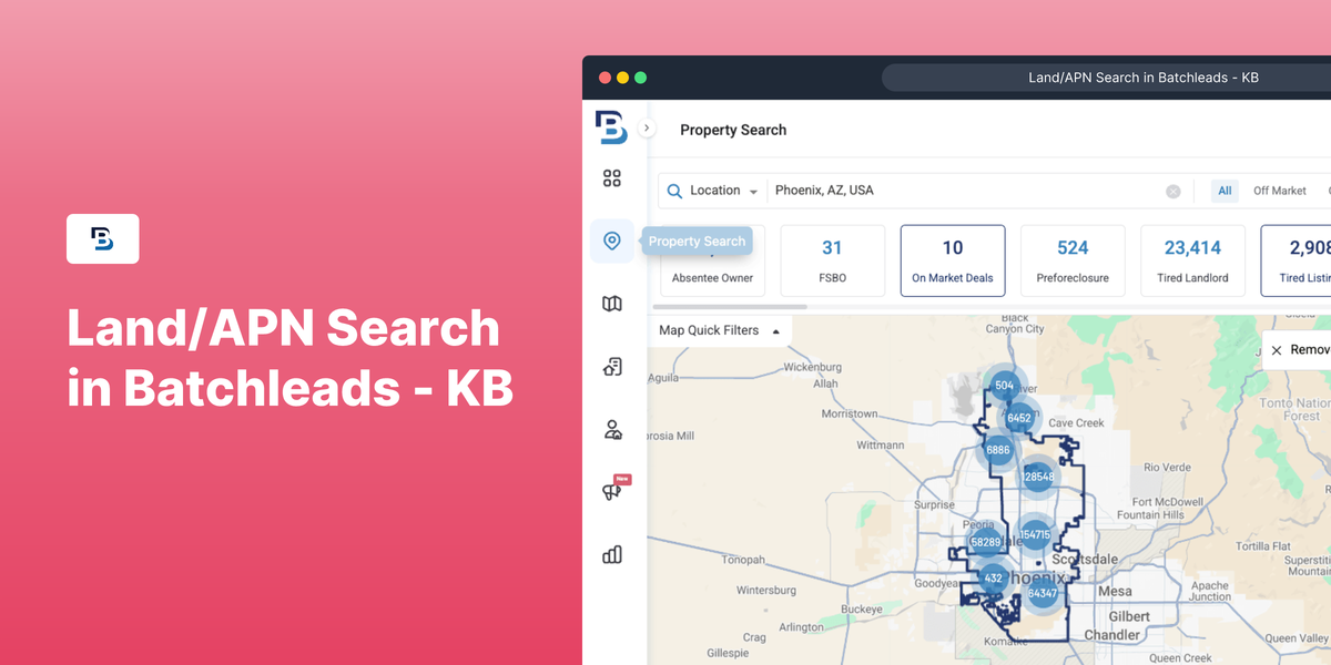 Land/APN Search in Batchleads - KB