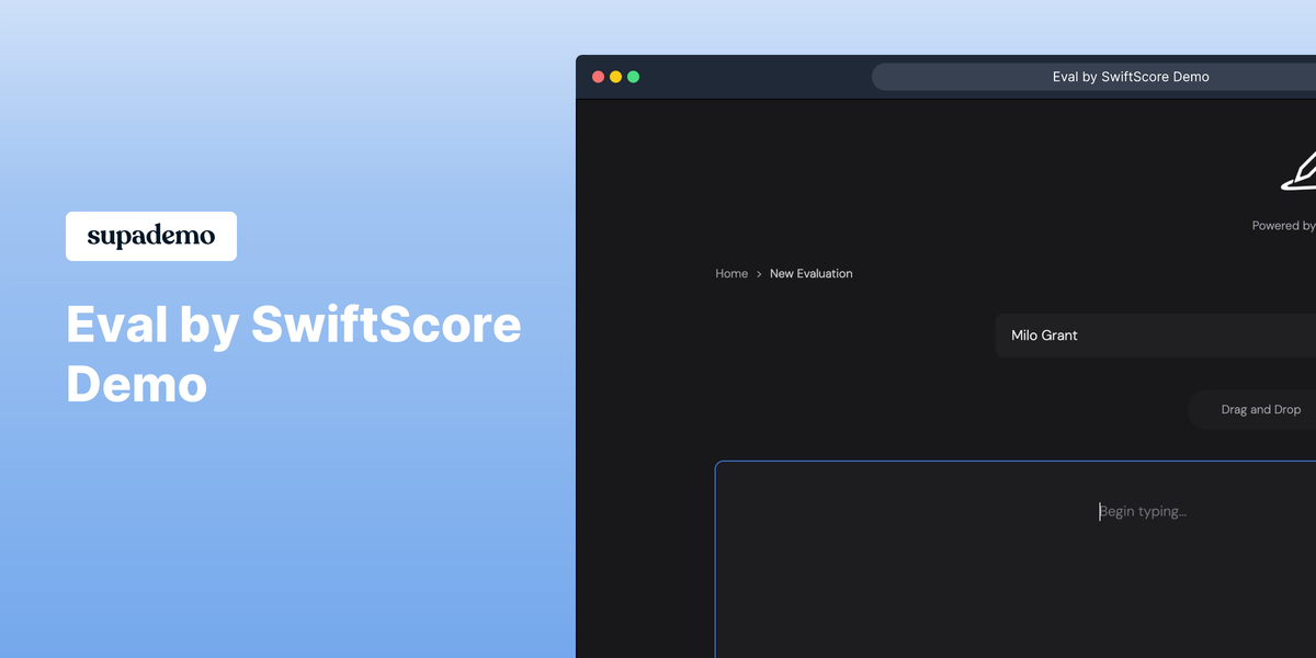 Eval by SwiftScore Demo