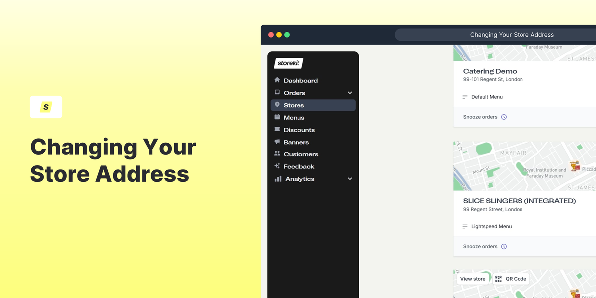 Changing Your Store Address