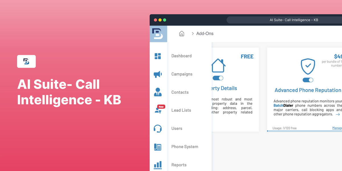 AI Suite- Call Intelligence - KB