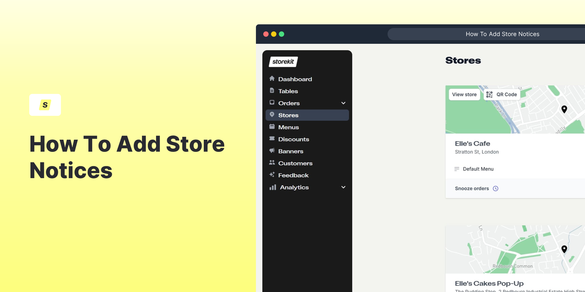 How To Add Store Notices