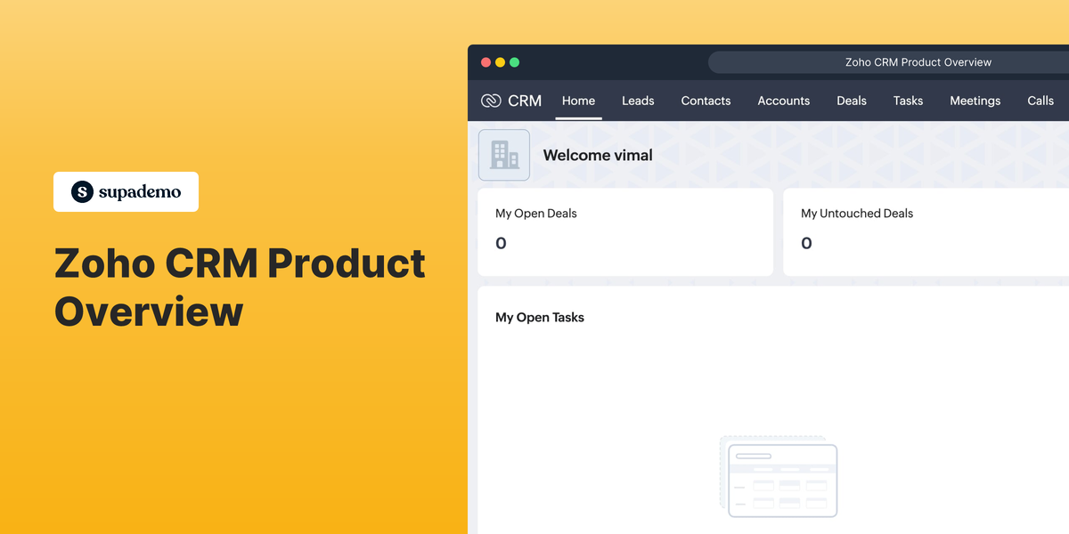 Zoho CRM Product Demo