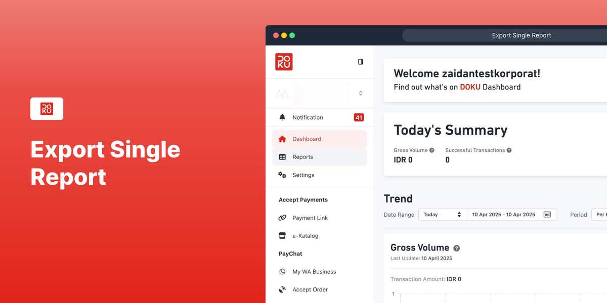 Export Single Report