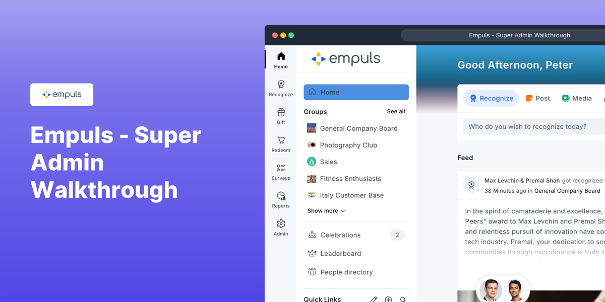 Empuls - Super Admin Walkthrough