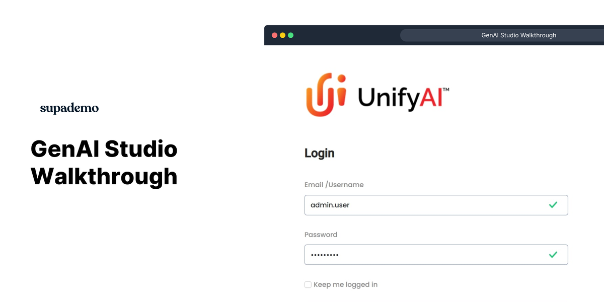 GenAI Studio Walkthrough