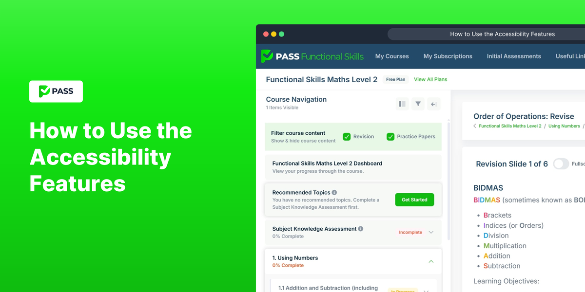 How to Use the Accessibility Features