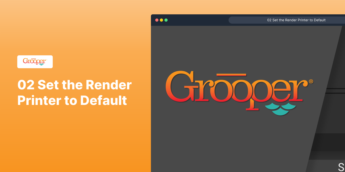 02 Set the Render Printer to Default