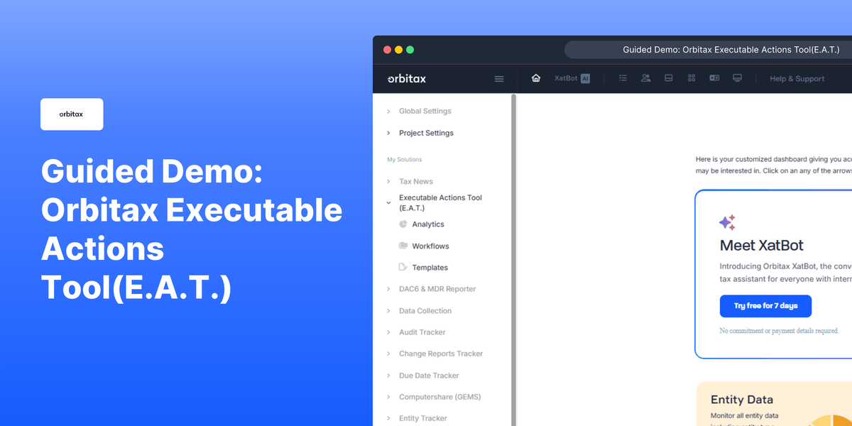 Guided Demo: Orbitax Executable Actions Tool(E.A.T.)