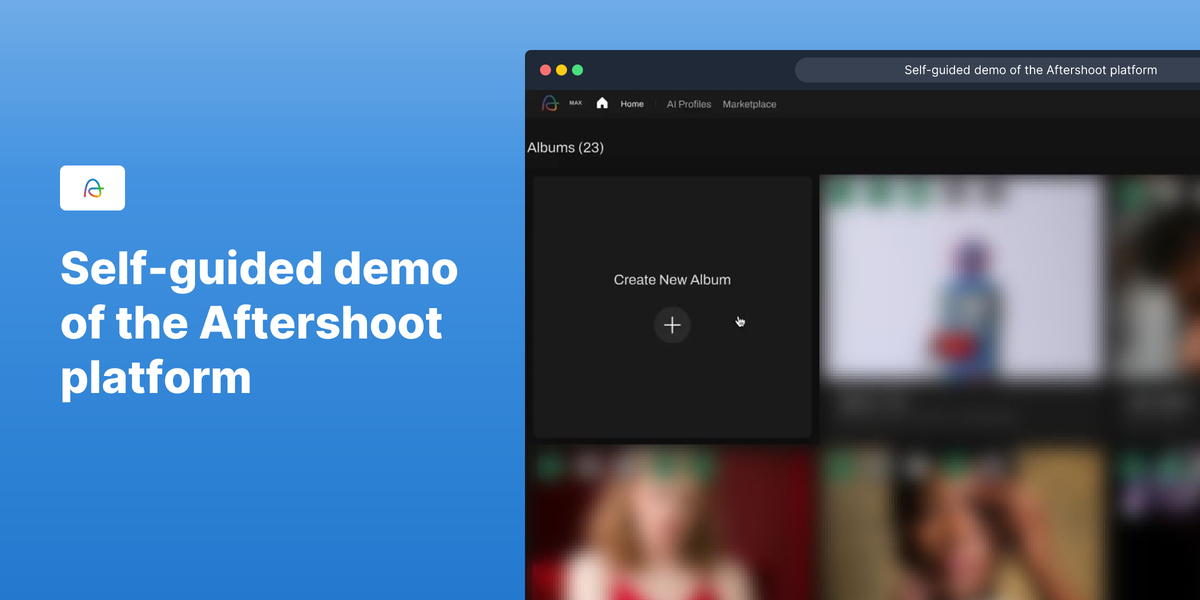 Self-guided demo of the Aftershoot platform