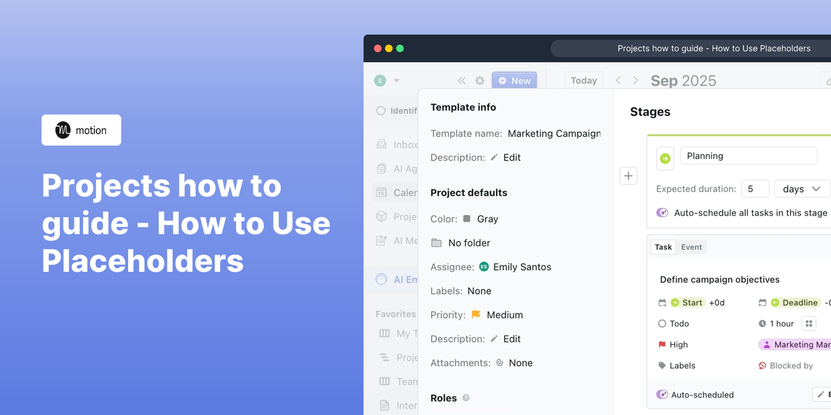 Projects how to guide - How to Use Placeholders