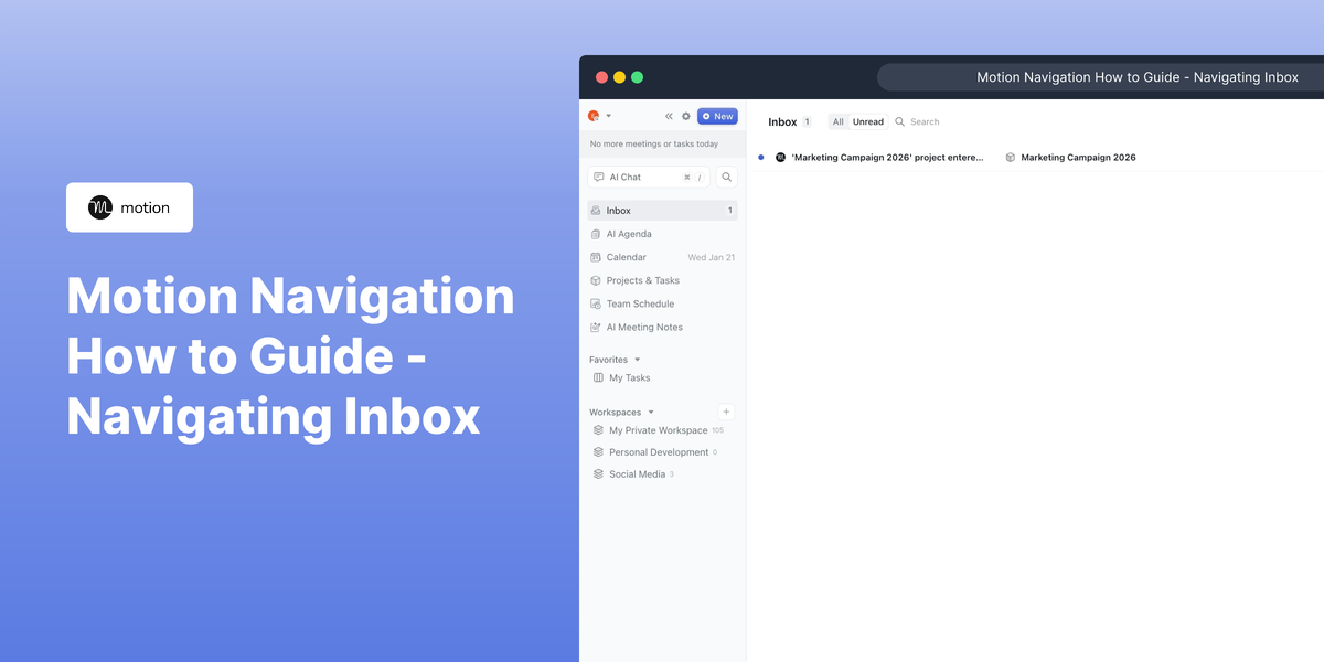 Motion Navigation How to Guide - Navigating Inbox