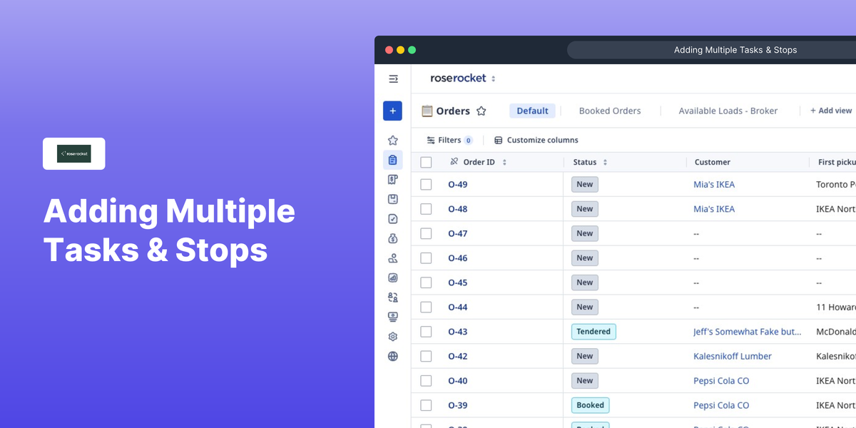 Adding Multiple Tasks & Stops