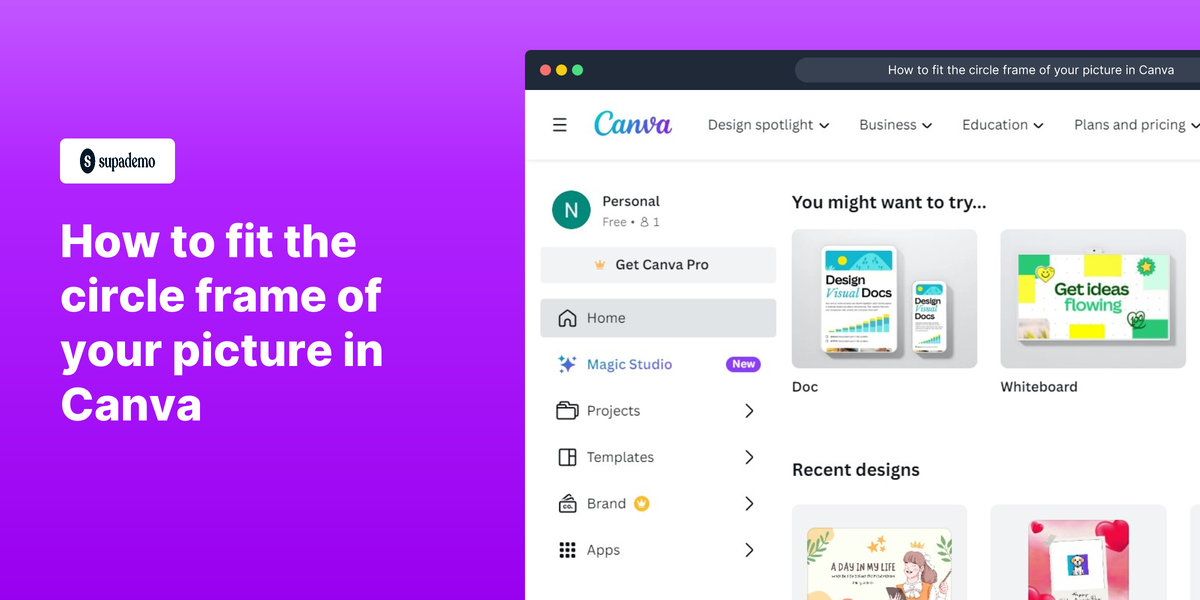 How to fit the circle frame of your picture in Canva
