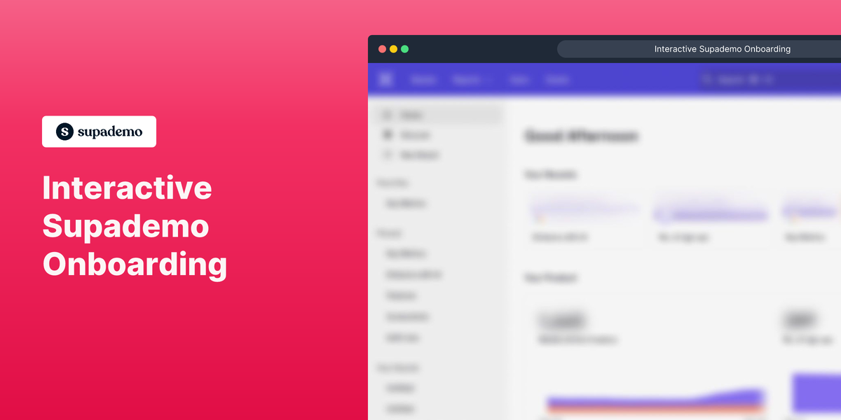 Interactive Supademo Onboarding